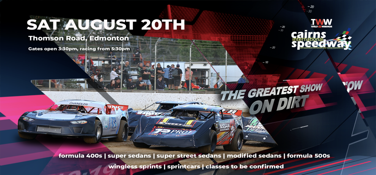 Round 5 header Facebook – Cairns Speedway